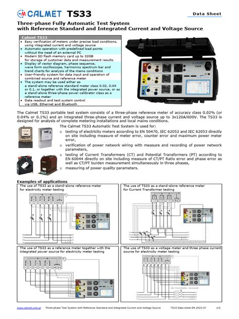 ts33 three phase fully automatic test system data sheet en pdf