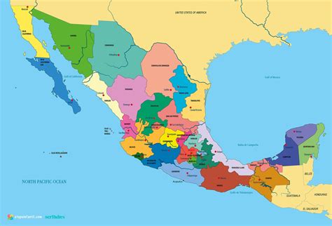 Mapas De México Con Ciudades Para Imprimir