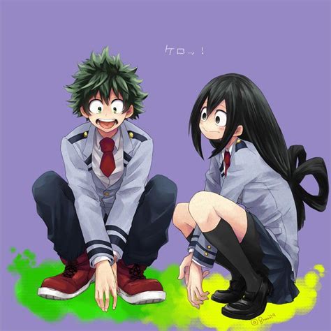 10 Boku No Hero Academia Izuku X Tsuyu Ideas Boku No Hero Academia