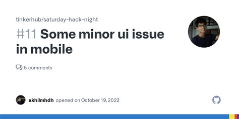 Some Minor Ui Issue In Mobile · Issue 11 · Tinkerhubsaturday Hack