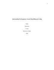 Understanding The Respiratory System In Billing And Coding Course Hero