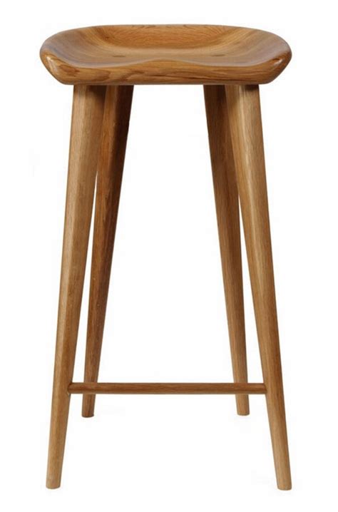 Backless Solid Oak Bar Stool Foter