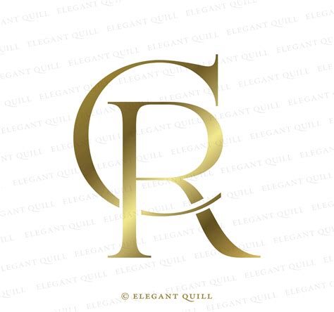 Dance Floor Monogram Cr Initials Logo Elegant Quill