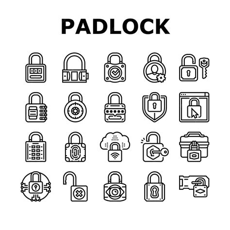 Premium Vector Padlock Lock Safe Password Key Icons Set Vector