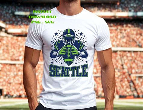 Seattle Star Player Football Logo Png Svg Seattle T Shirt Sublimation