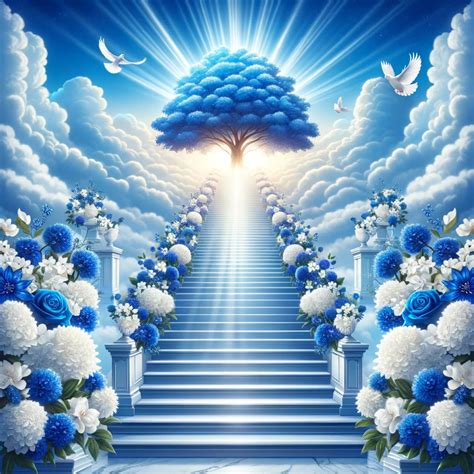 Blue Memorial Background Digital Download Memorial Design Bereavement