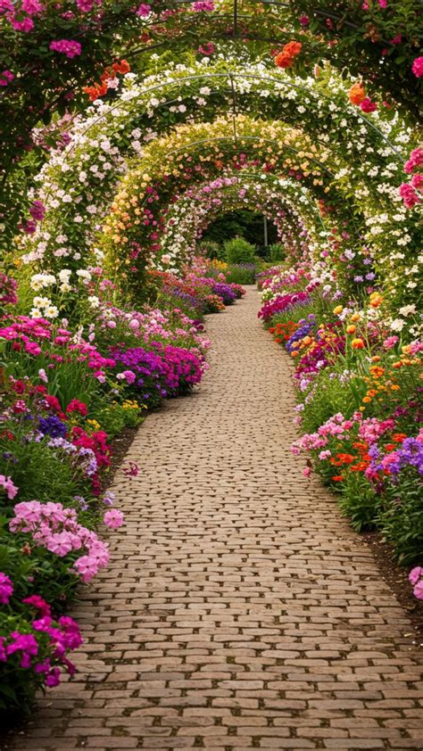 Dreamy Flower Garden Walkway In 2025 Beautiful Gardens Small Garden