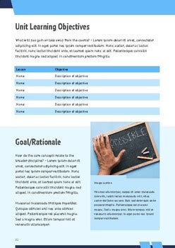 Unit Template By Jennifer McCune TPT