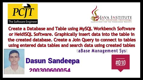 dbms task 10 create a database and table using mysql workbench