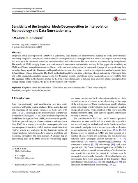 Pdf Sensitivity Of The Empirical Mode Decomposition To Interpolation