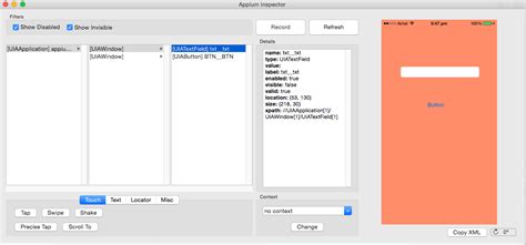Objective C UITextField Visibility False In Appium Test IOS Stack