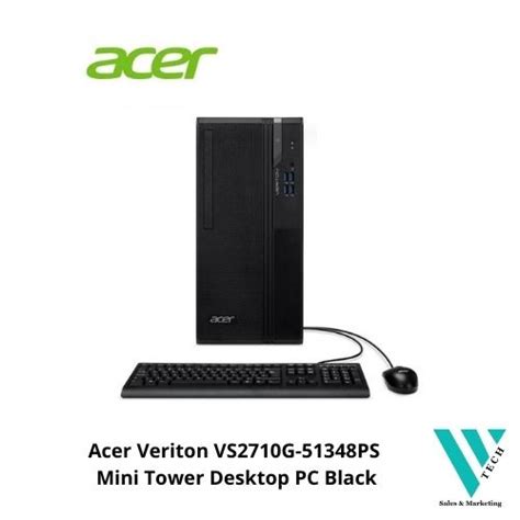Acer Veriton Vs G Ps Mini Tower Desktop Pc Black I Gb Gb Intel W P