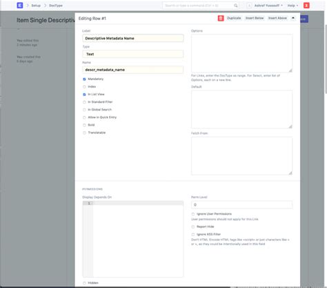 Unable To Save Data With Customized Form Receiving Db Error Doctype