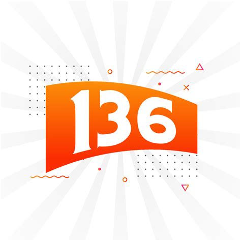 136 Number Vector Font Alphabet Number 136 With Decorative Element