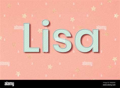 Lisa Female Name Typography Vector Stock Vector Image And Art Alamy