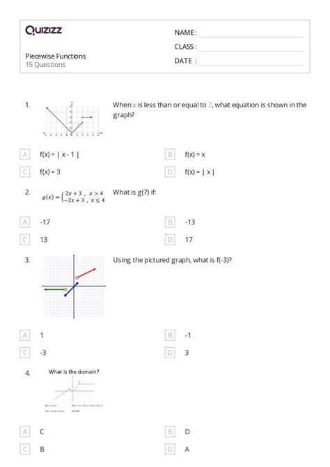 50 Functions Worksheets For 11th Grade On Quizizz Free And Printable
