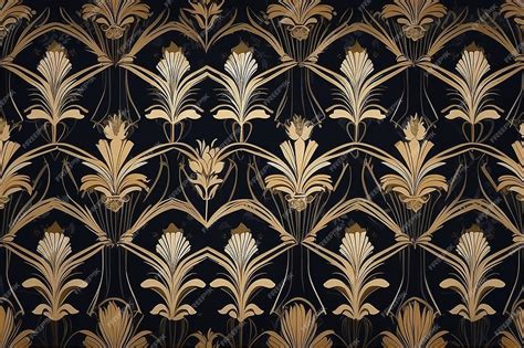 Premium Photo Art Deco Classic Style Pattern Background