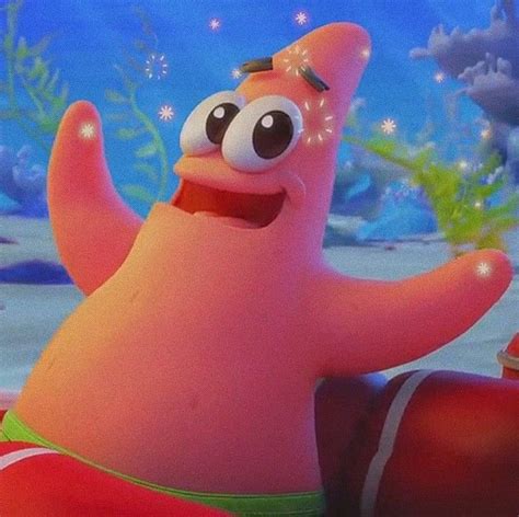 Patrick Star Aesthetic Spongebob Kartun Gambar Karakter Disney