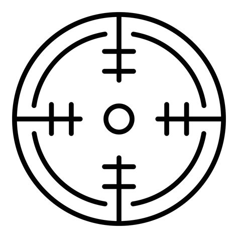 Army Target Line Icon 6171719 Vector Art At Vecteezy