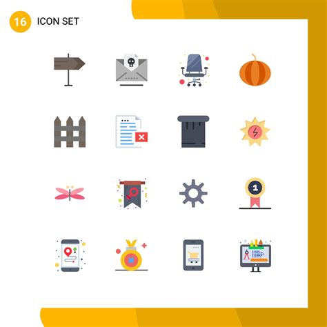 Editable Vector Line Pack Of 16 Simple Flat Colors Of Data Garden Fence Furniture Fence