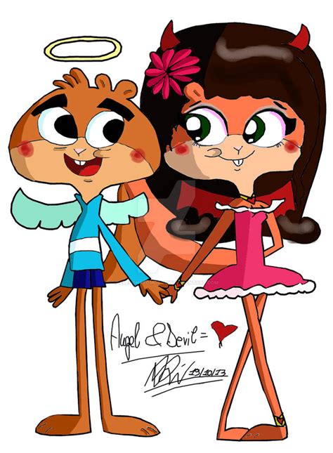 Scaredy Squirrel Angel And Lexye Squirrel Devil By Alegonetomorrow On Deviantart