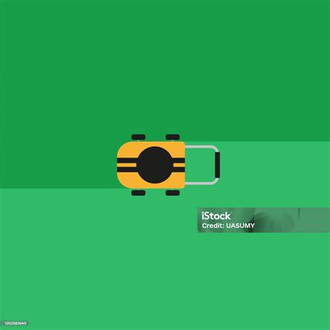 노란 잔디 깎는 기계 는 손질 잔디 상단 보기 벡터 그림추상 정원에서 녹색 잔디를 절단하는 과정에서 바퀴에 잔디 깎는 기계에 대한 스톡 벡터 아트 및 기타 이미지 Istock