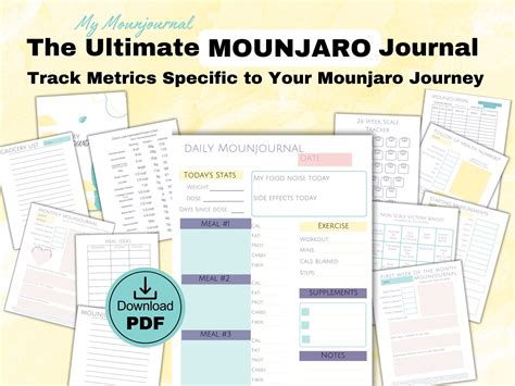 Mounjaro® Weight Loss Tracker Printable Weight Loss Planner And
