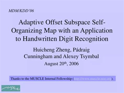 Ppt Adaptive Offset Subspace Self Organizing Map With An Application