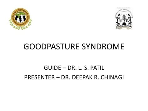 Goodpasture Syndrome Pulmonary Renal Syndrome Artofit