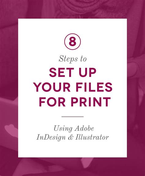 A Person Sitting On A Couch With The Text Steps To Set Up Your Files For Print