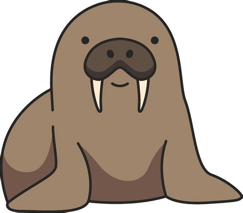 Cute Walrus Illustration 45893302 Vector Art At Vecteezy