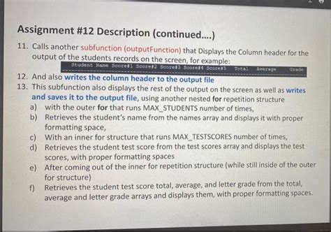 solved assignment 12 description write the necessary