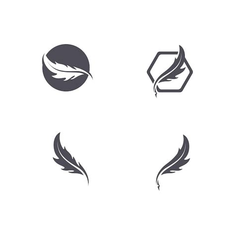 Premium Vector Feather Pen Write Sign Logo Template App