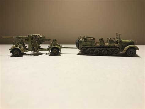 187 Ho Minitanks Flak 36 And Sdkfz 7 Tractor For Battle Of Kursk Diorama