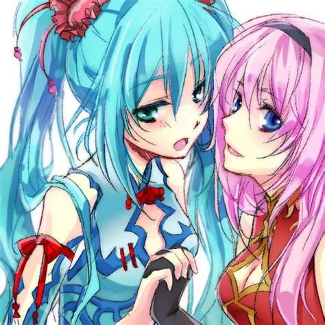 Hatsune Miku And Megurine Luka Vocaloid And More Drawn By Tetoripeco Danbooru