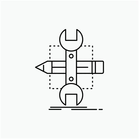Build Design Develop Sketch Tools Line Icon Vector Isolated Illustration 12937297 Vector