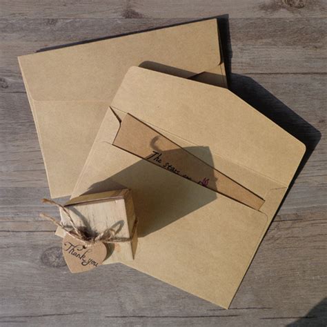 레트로 명함 봉투 비즈니스 크래프트 종이 봉투 다목적 엽서 보관 봉투 60 개 105x67cm 인쇄제품