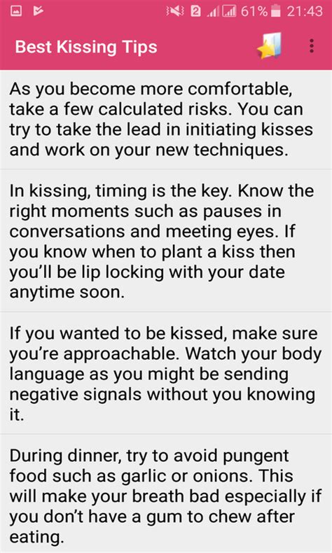 Best Kissing Tips With Love Messages App On Amazon Appstore