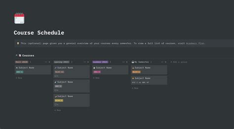 Notion School Dashboard Template