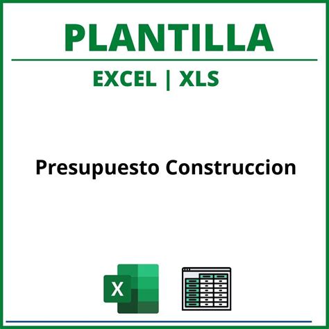 Plantilla Presupuesto Construccion Excel