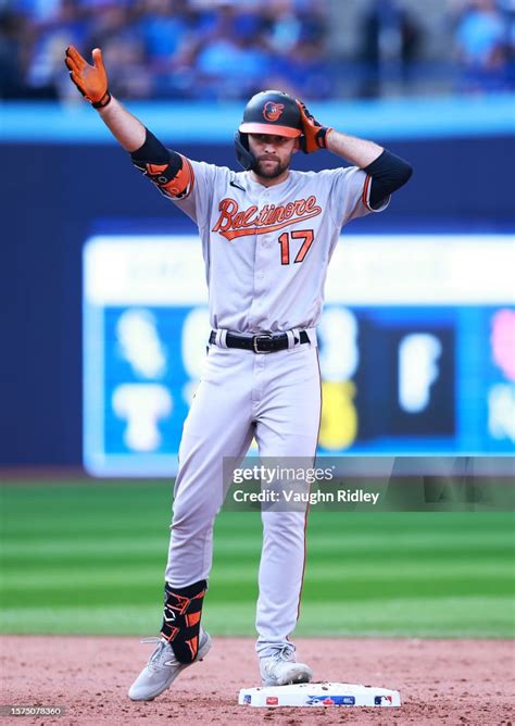 Colton Cowser Of The Baltimore Orioles Celebrates A Double In The