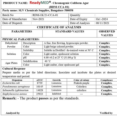 Chromogenic Coliform Agar Hx Media Hexa Biotech