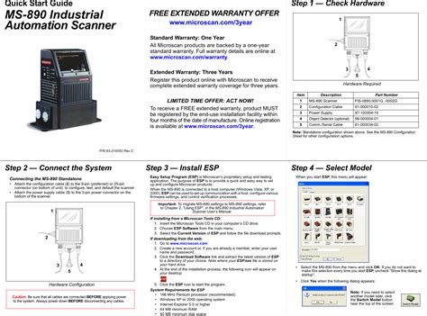 Ms 890 Industrial Automation Scanner Quick Start Guide Ms890quickstartguide