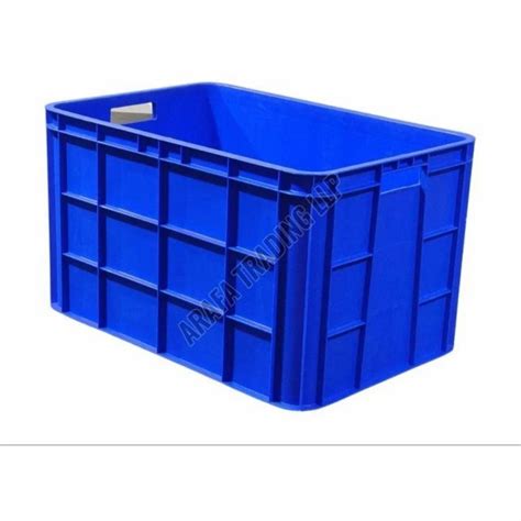 Rectangular Plastic Blue Fish Crates For Fishing Storage At Rs 800 In