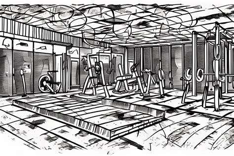 Gym Background Line Art · Creative Fabrica