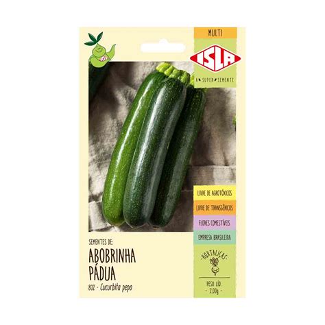 Abobrinha Verde Escura Padua Isla Sementes
