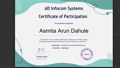 Codingchallenge Certificate Learningjourney Computerscience