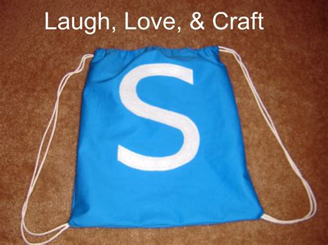 Laugh Love And Craft DIY Drawstring Backpack