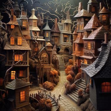 1960s Rankin Bass Claymation Halloween Scene Ev Planları Ev Dekoru