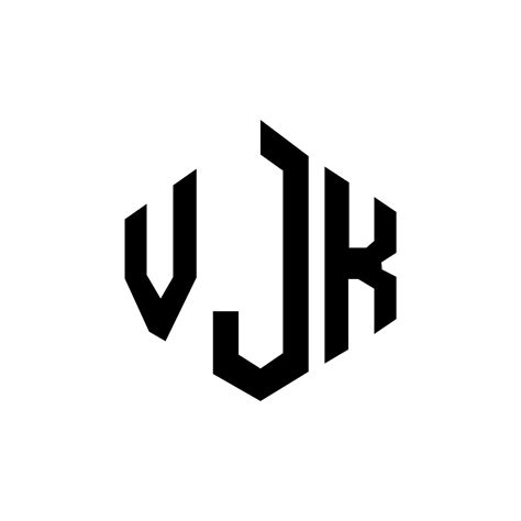 Diseño De Logotipo De Letra Vjk Con Forma De Polígono Diseño De Logotipo En Forma De Cubo Y